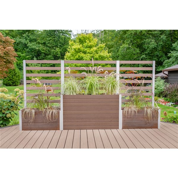 Ensemble de jardinières Parklette Urbana avec treillis de Vita, 134,5 ...