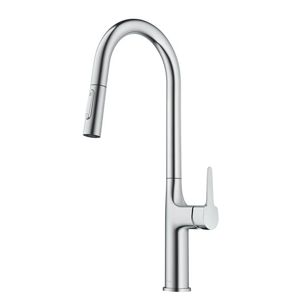 Kraus Oletto Pull-Down Single Handle Kitchen Faucet in Chrome KPF ...
