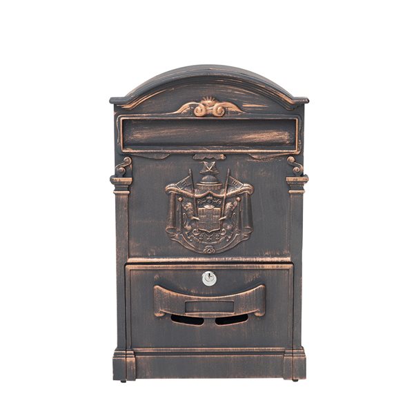 Fine Art Lighting Ltd. Medium-Size Metal Wall Mailbox, Rustic Red ...