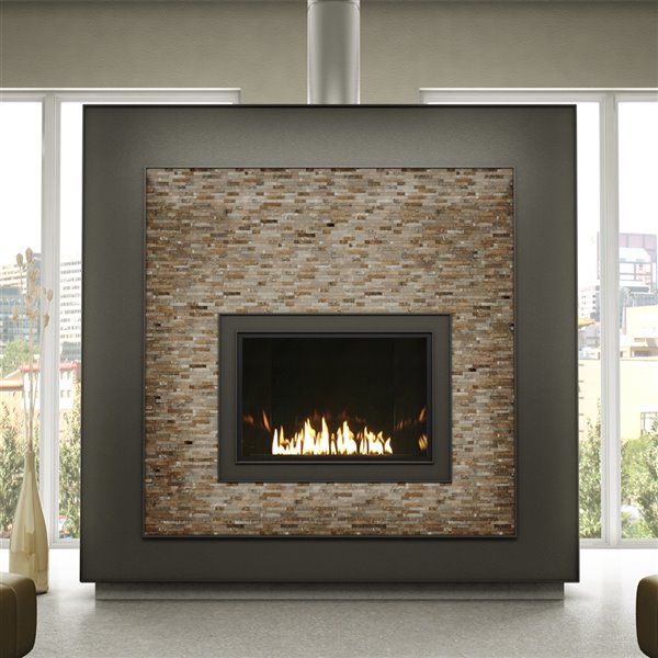 Tuile SpeedTiles 3X Faster pierre naturelle multifinition texturée brun ...