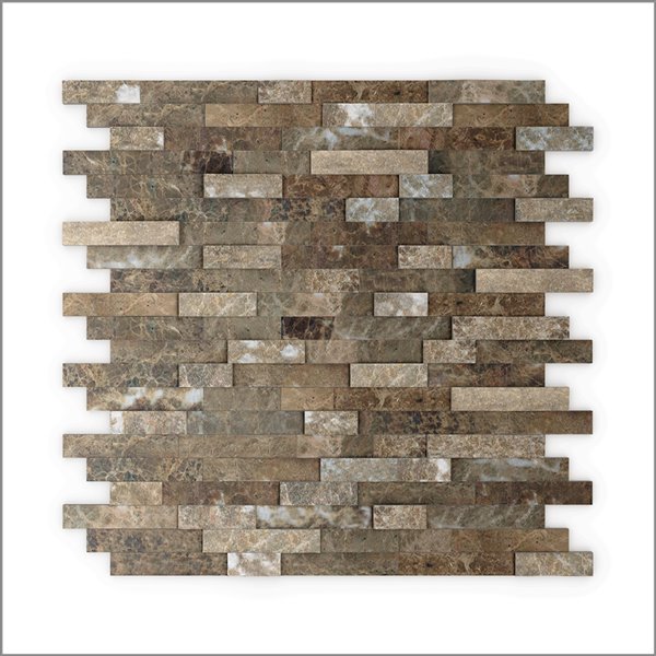 Tuile SpeedTiles 3X Faster pierre naturelle multifinition texturée brun ...