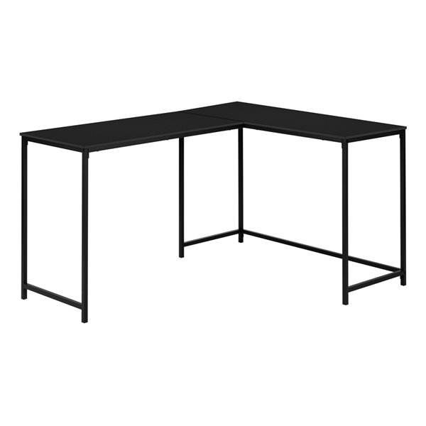 MONARCH SPECIALTIES COMPUTER DESK - 58-inL / BLACK TOP / BLACK METAL ...