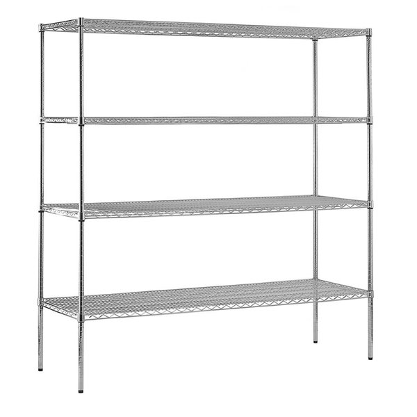 Muscle Rack 4-Tier Steel Industrial Freestanding Shelving Unit - 18-in ...