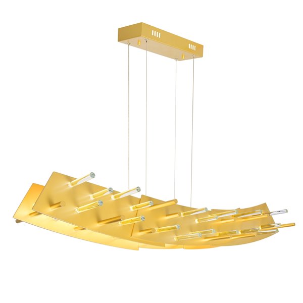 CWI Lighting Gondola Satin Gold Modern/Contemporary Integrated LED ...