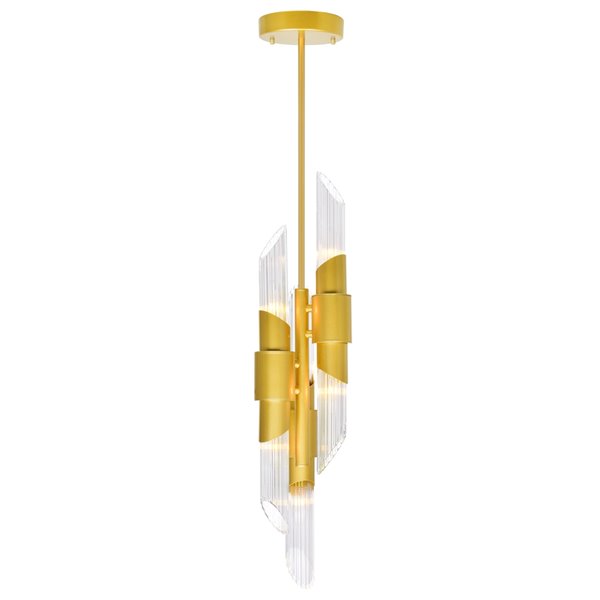 CWI Lighting Croissant Satin Gold Modern/Contemporary Cylinder Standard ...