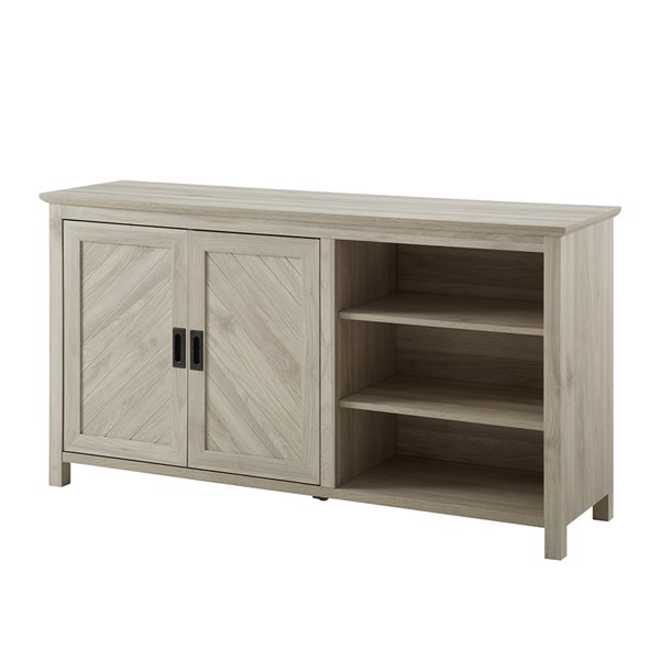 Walker Edison 2-Door Angled Groove Buffet - 58-in - Birch LWU58MIL2DBH ...