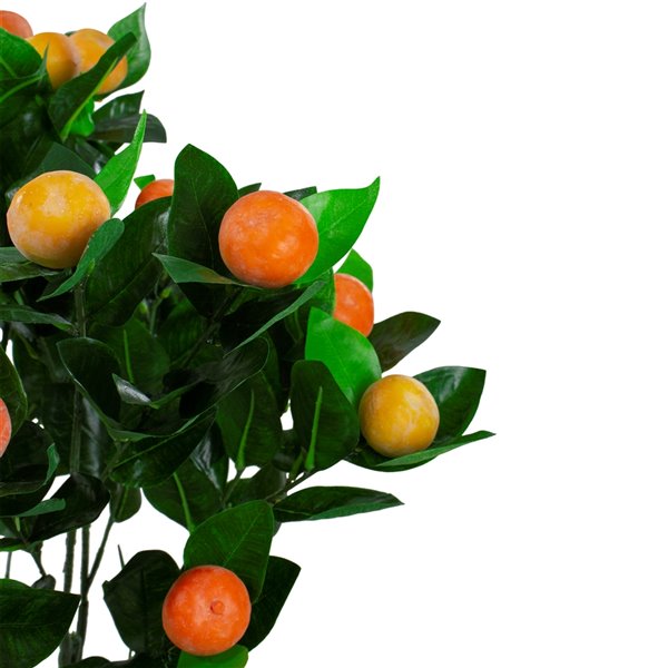 Northlight 31-in Green and Orange Artificial Citrus Mitis Tree 32036497 ...