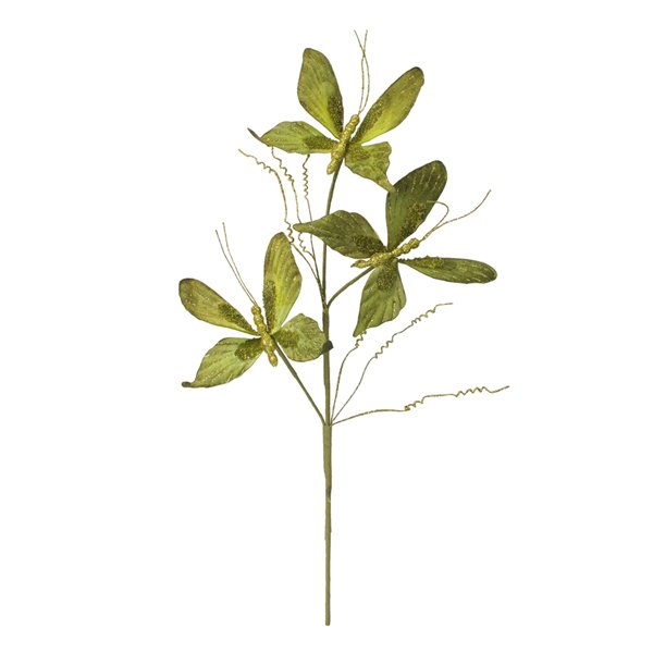 Midwest 22-in Olive Green and Gold Glittered Butterfly Craft 11239126 ...