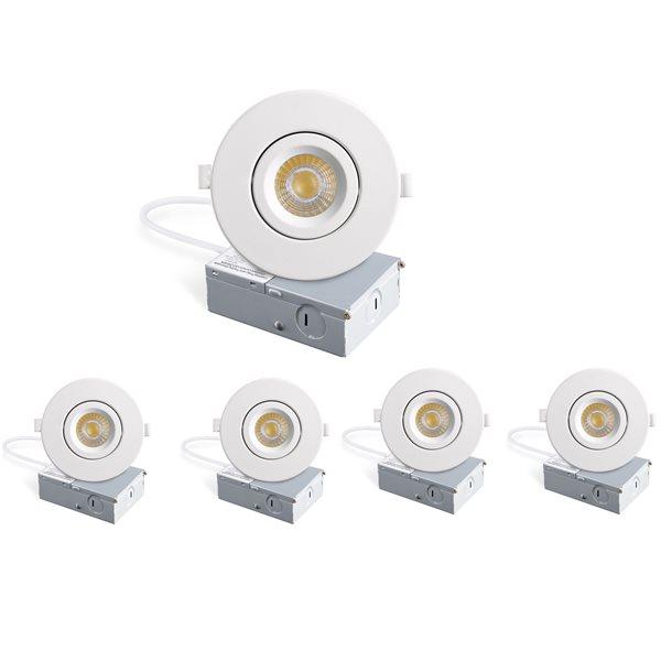 TorontoLed 3-in 3000K Recessed Ceiling Gimbal Light (4 Pack) | RONA