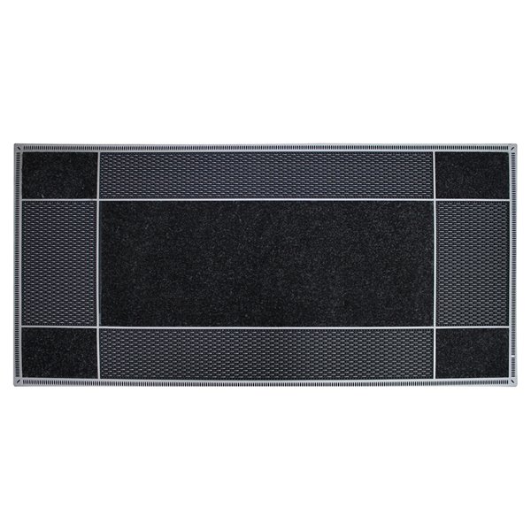 Floor Choice 18-in x 30-in Black Indoor Rectangular Door Mat 87730 | RONA