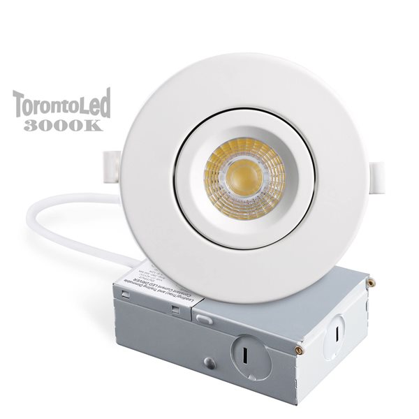 TorontoLed 4-in 3000K Recessed Ceiling Gimbal Light (1 Pack) | RONA