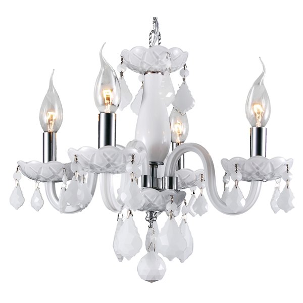 Worldwide Lighting Clarion Collection 4-Light Transitional Polished ...