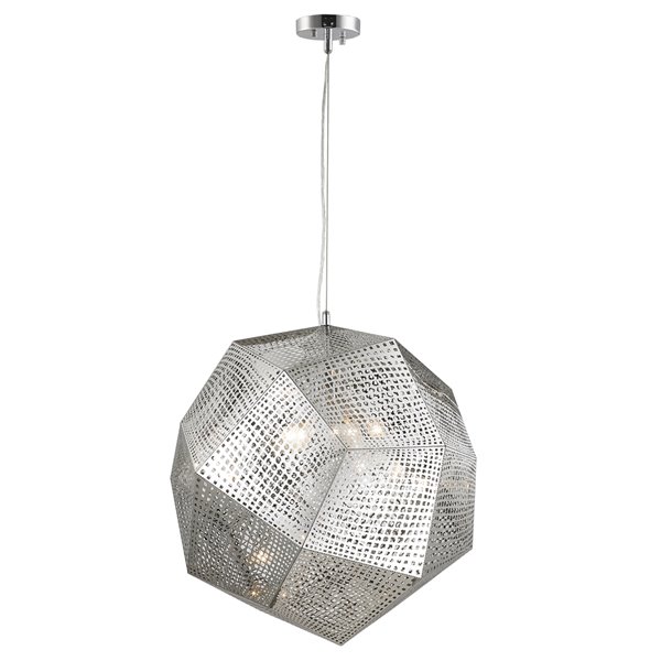 Worldwide Lighting Geometrics Chrome Modern/Contemporary Incandescent ...