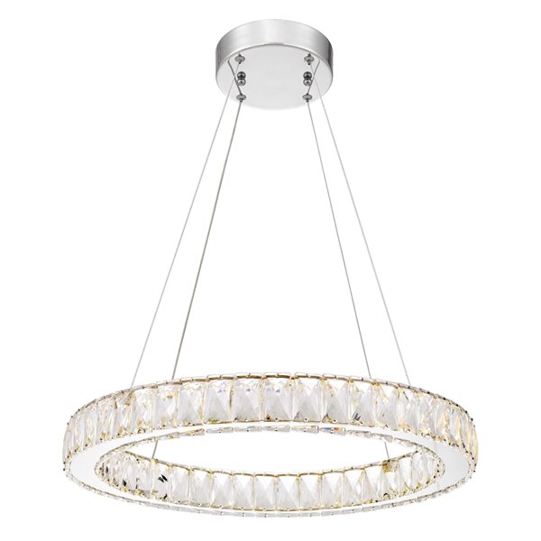 Worldwide Lighting Galaxy 1-Light Chrome Glam Crystal Chandelier E80002 ...