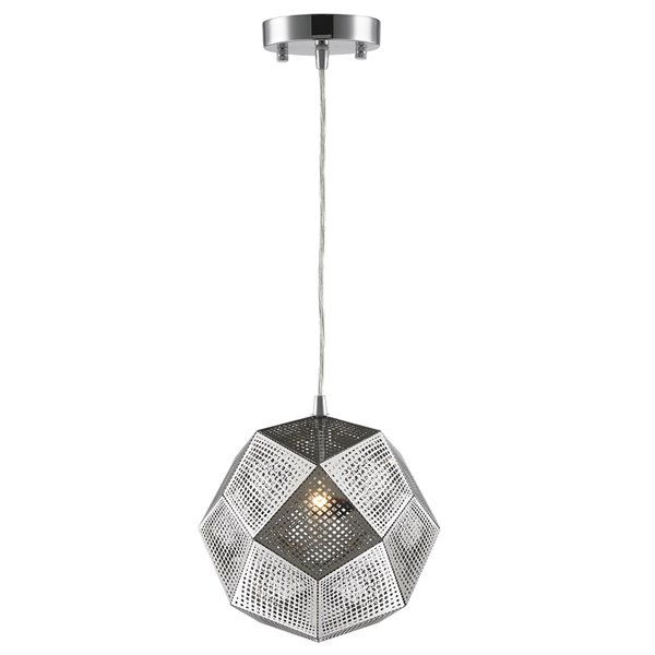 Worldwide Lighting Geometrics Chrome Modern/Contemporary Incandescent ...