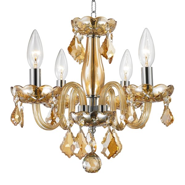 Worldwide Lighting Clarion Collection 4-Light Transitional Chandelier ...