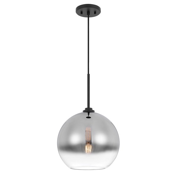 Worldwide Lighting Phantasm II Black and Smoke Graduated Colour Modern ...