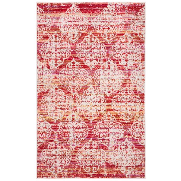 Safavieh Montage 3-ft x 5-ft Pink/Multi Rectangular Indoor/Outdoor ...