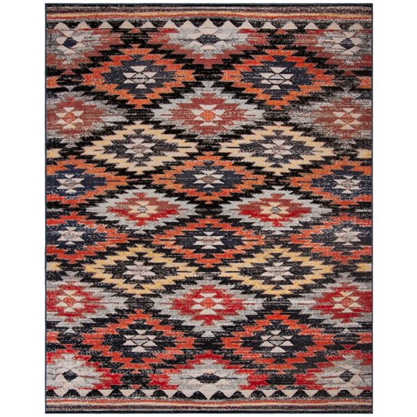 Safavieh Montage 8-ft x 10-ft Multi/Rust Rectangular Indoor/Outdoor ...