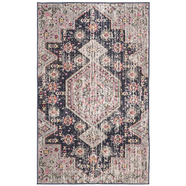 Safavieh Montage 3-ft x 5-ft Black/Multi Rectangular Indoor/Outdoor ...