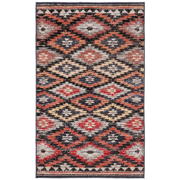 Safavieh Montage 4-ft x 6-ft Rust/Multi Rectangular Indoor/Outdoor ...