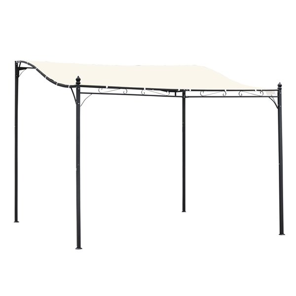 Outsunny 9.7-ft x 9.7-ft Cream White Outdoor Canopy 84C-038 | RONA