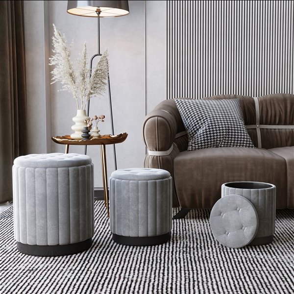 Nspire velvet storage ottoman store