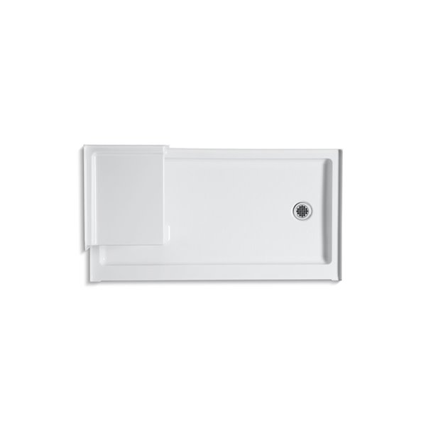 KOHLER Tresham White Acrylic 32-in W x 60-in L Shower Base With Right ...