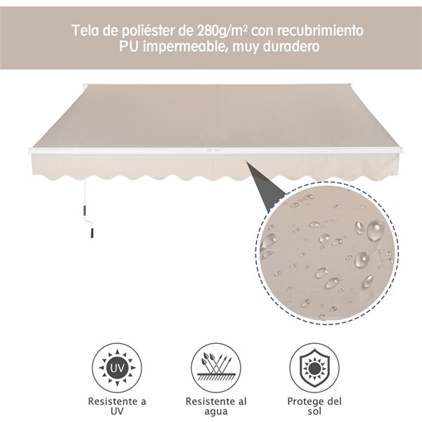 Outsunny 144-in W x 144-in Projection White Solid Slope Low Eave Window ...