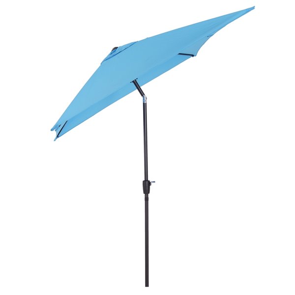 Parasol de jardin inclinable Outsunny 9,68 pi bleu pour terrasse 84D ...