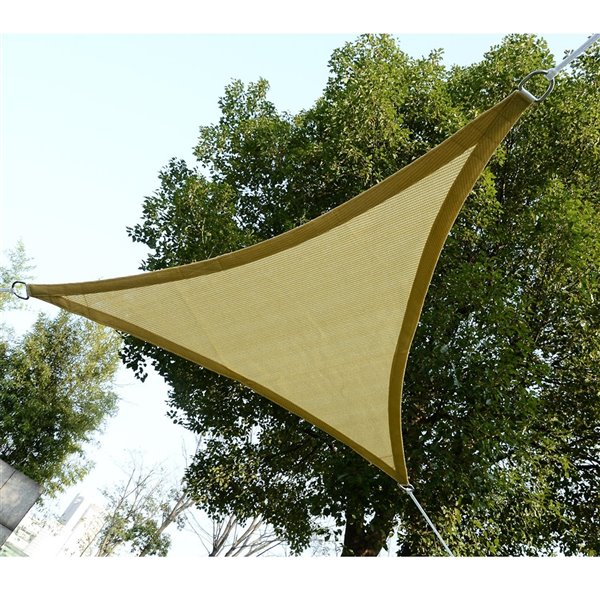 Outsunny Sunshade Cloth 0.983-ft x 0.983-ft Sand Shade Fabric 100110 ...