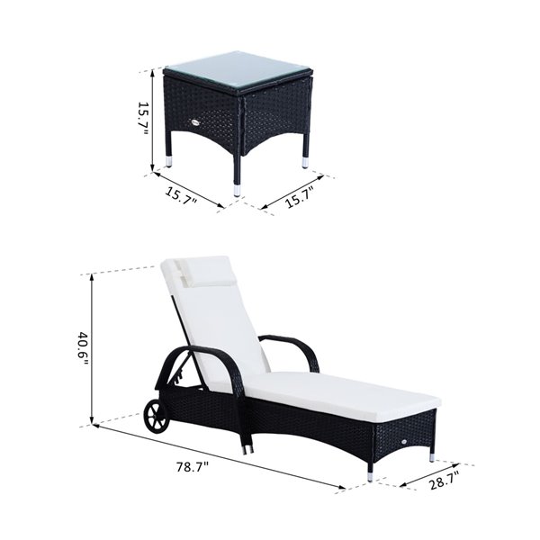 Outsunny sun lounger set store