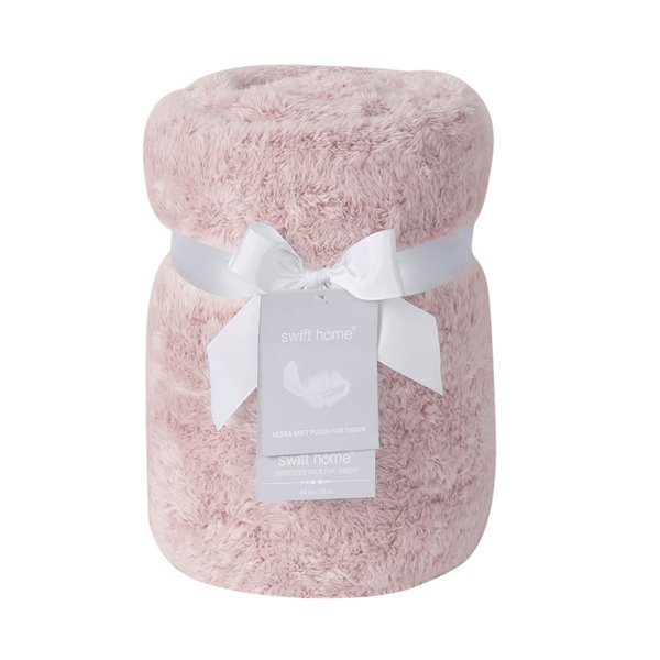 Swift Home Pink 60-in x 70-in Polyester Throw SHTHW1-002ROSE | RONA
