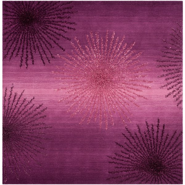 Safavieh Soho 6-ft x 6-ft Purple Square Indoor Handcrafted Area Rug ...