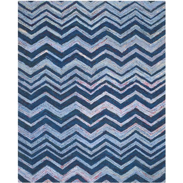 Safavieh Nantucket 9-ft x 12-ft Blue/Multi Indoor Handcrafted ...
