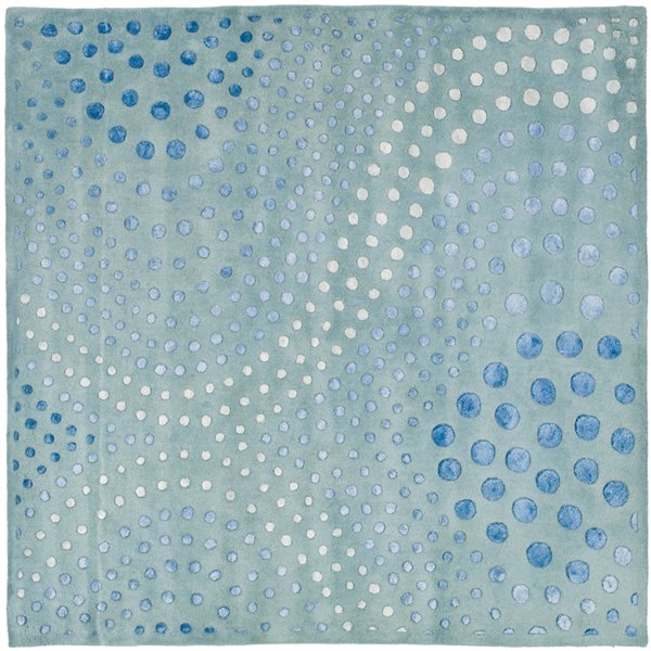 Safavieh Soho 8-ft x 8-ft Light Blue Square Indoor Handcrafted Area Rug ...