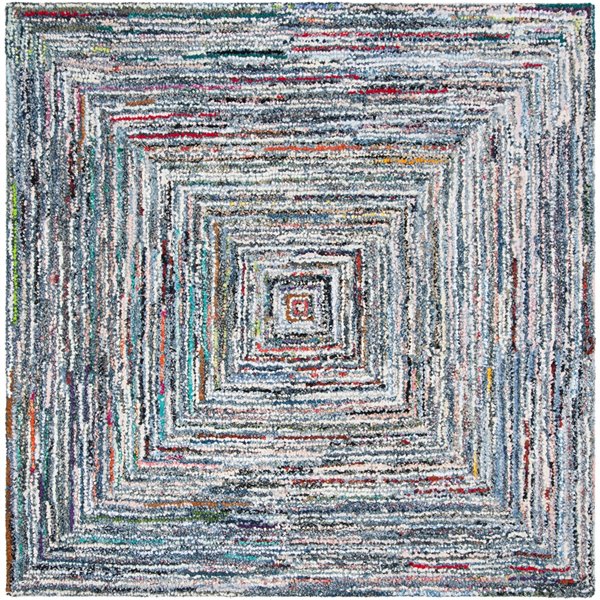 Safavieh Nantucket 6-ft x 6-ft Multi Square Indoor Handcrafted Area Rug ...