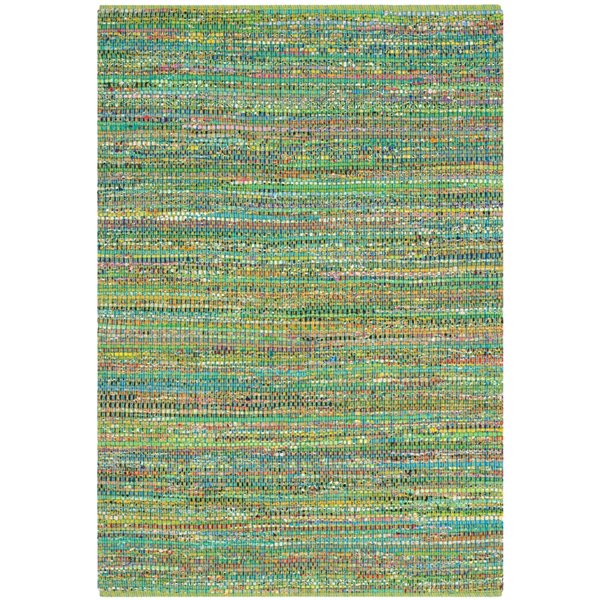 Safavieh Nantucket 5-ft x 8-ft Green Rectangular Indoor Handcrafted ...