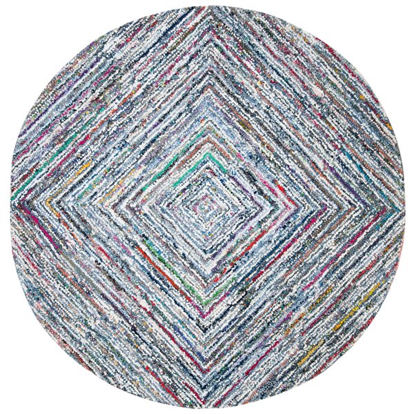 Safavieh Nantucket 6-ft x 6-ft Multi Round Indoor Handcrafted Area Rug ...