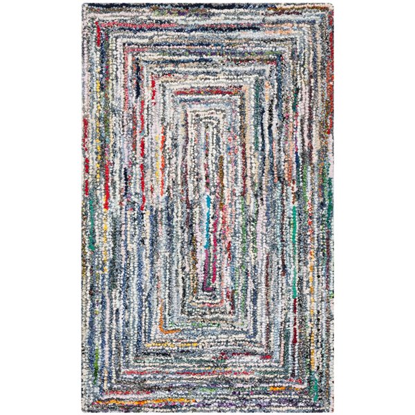 Safavieh Nantucket 3-ft x 5-ft Multi Rectangular Indoor Handcrafted ...