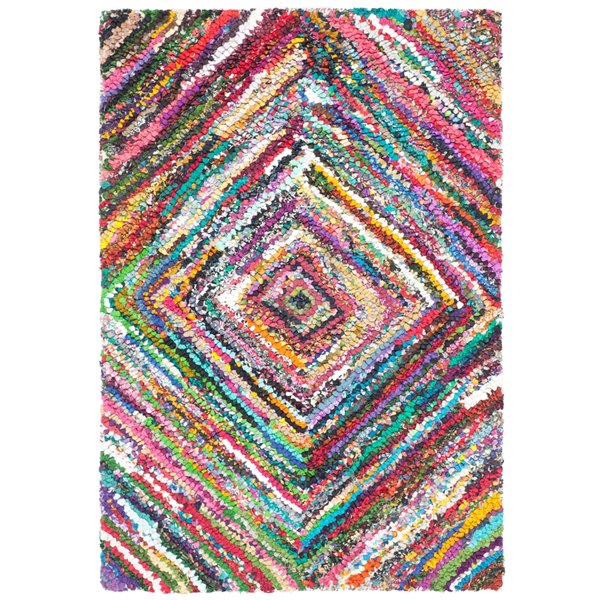 Safavieh Nantucket 3-ft x 5-ft Multi Rectangular Handcrafted Throw rug ...