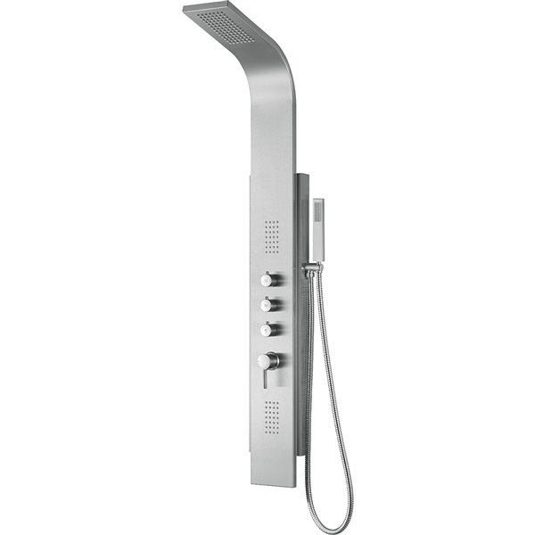 PULSE ShowerSpas Malibu Brushed Stainless Steel 2-Spray Shower Panel ...