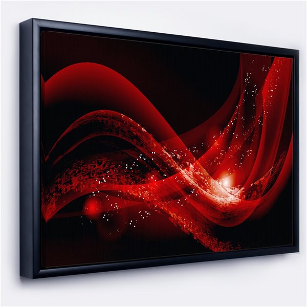 Designart 12-in x 20-in Dark Red Vector Illustration with Black Wood ...