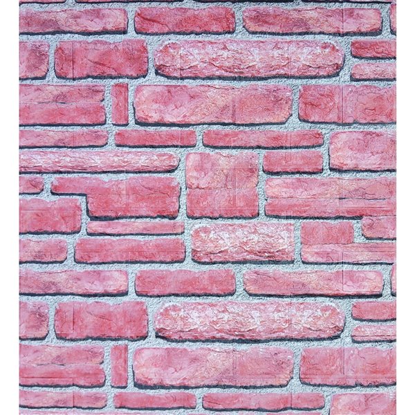 DUNDEE DECO Red Faux Brick Self Adhesive 3D Wall Panel | RONA