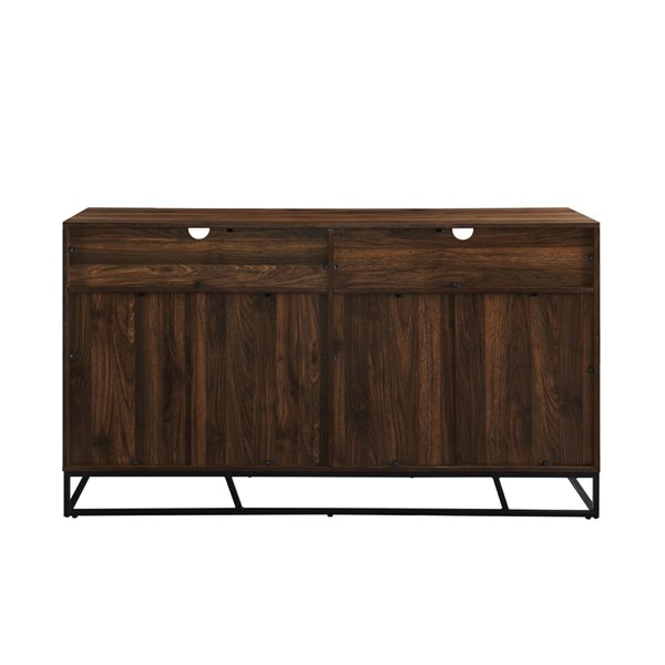 Walker Edison 58 in Angled Door Sideboard Dark Walnut LWU58IAN4DDW RONA