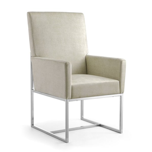 Manhattan Comfort Element Contemporary Velvet Upholstered Arm Chair ...
