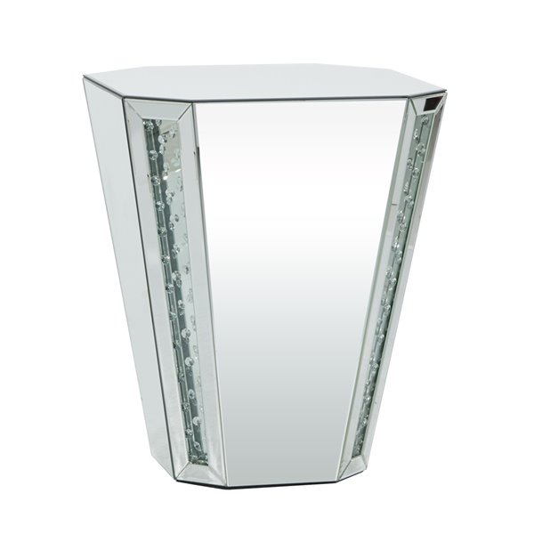 Grayson Lane Silver Mirror Corner End Table 364789 | RONA