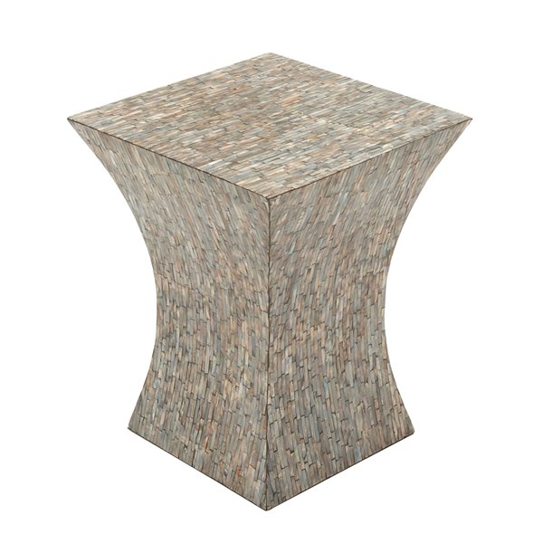 Grayson Lane Dark Beige Resin Square End Table 362925 | RONA