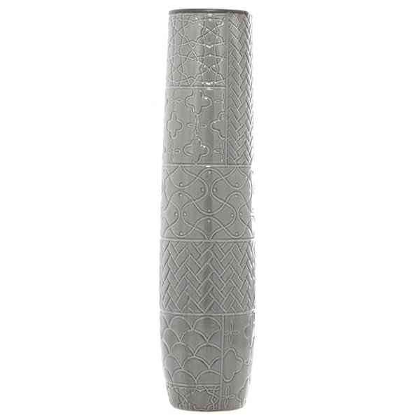 Grayson Lane 30-in x 7-in Eclectic Vase Grey Stoneware 364117 | RONA