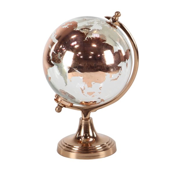 Grayson Lane Copper Glass Traditional Globe - 13-in x 8-in 363222 | RONA